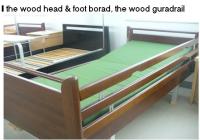 China Wooden Medical Hospital Beds Single Crank Manual Clinical Bed wih Silent Casters (ALS-M108) for sale