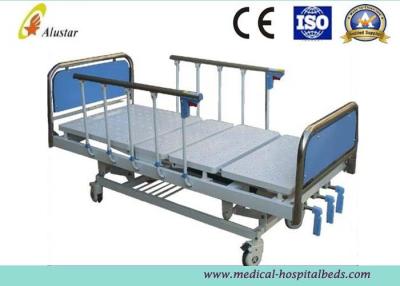 China Stainless Steel Manual Medical Hospital Beds With Foldable Guardrails (ALS-M326) for sale