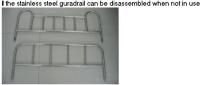 China 3 Position Hand Operated Medical Hospital Beds with Stainless Steel Guardrail (ALS-M319) for sale