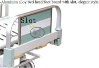 China Aluminum Alloy Manual 2 Cranks Medical Hospital Beds With Debris Basket (ALS-M252) for sale
