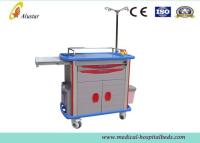 China ABS Nursing Medical Trolleys , Emergency Medicine Cart With Optiona CPR Board ( ALS-MT118) for sale