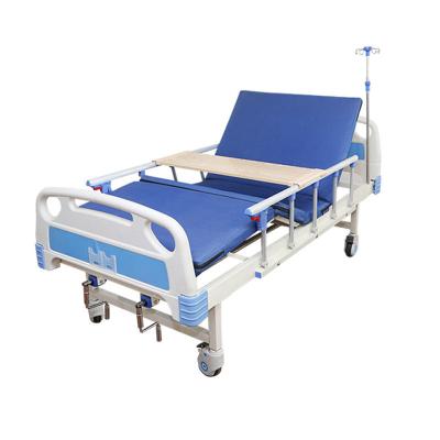 China 3 Crank Medical Hospital Bed Care Stainless Steel ALS - M314 Foldable Guardrails for sale
