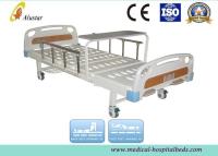 China Aluminum Guardrail 2 Crank Medical Hospital Bed With Overbed Table (ALS-M206) for sale