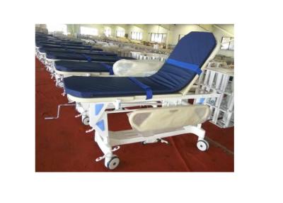China Patient Monitor Stretcher Trolley With PU Wheels Adjustable Backrest for sale