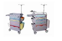 China Luxury Patent Medical Trolley ABS Plastic Cart Hospital Emergency Functional Trolley  (ALS-ET001) for sale