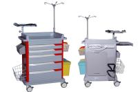 China Luxurious ABS Hospital Ttrolley Plastic Emergency Medical Cart Colorful Drawers (ALS-ET002) for sale