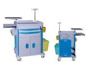 China Handle Included Medical Trolley With 3-5 Drawers And Rubber Casters for sale