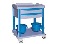 China Double-Side Tray Drawers Medicine Cart Stainless Steel With Swivel Casters for sale