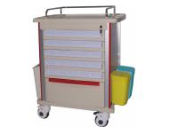 China Medicine Cart Hospital Trolley Double Side Tray Drawers Multi-Layer for sale