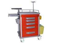 China Hospital Medical Trolley With Handle Emergency Surgical Cart for sale