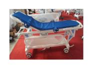 China Height Adjustable Stretcher Trolley Equipped With Safety Belts And Rubber Wheels for sale