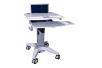 China Adjustable Height Stand Up Desk Hospital Mobile Workstation Cart With Monitor Mount (ALS-WT02) for sale