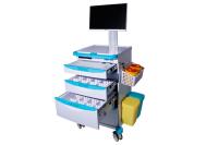China Mobile Medical Cart Trolley Drug Trolley For Laptop Dialysis  (ALS-WT04) for sale