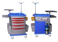 China ABS Hospital Emergency Trolleys With Drawers for sale