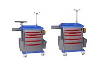 China Plastic Medical Trolley With Drawers , 4 Wheels Mobile Hospital Utility Cart for sale