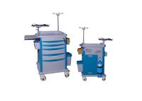 China Emergency Drugs Equipment Medical Cash Cart Hospital Furniture In Blue Color for sale