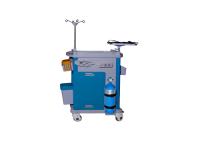 China Emergency Drugs Equipment Medical Cash Cart Hospital Furniture In Blue Color for sale
