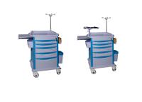 China Emergency Resuscitation Medical Trolley Cart , Simple Clinical Trolley for sale