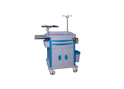 China Medical Emergency Trolley Crash Cart High Strength ABS Plastic Platform for sale