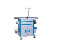 China Medical Emergency Trolley Crash Cart High Strength ABS Plastic Platform for sale