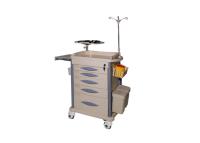 China Emergency Equipment Medical Trolley , Hospital Cart With Five Drawers for sale