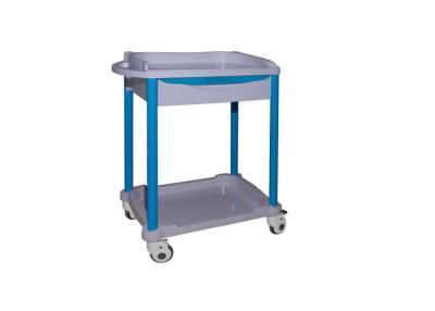 China Easy Organized Emergency Cart Hospital Nursing Plastic Trolley Simple for sale