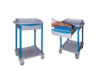 China Easy Organized Emergency Cart Hospital Nursing Plastic Trolley Simple for sale