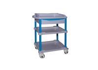 China Easy Organized Emergency Cart Hospital Nursing Plastic Trolley Simple for sale