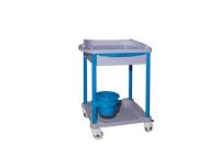 China Blue Color Hospital Medical Trolley , Nursing Trolley With Drawer Wheels for sale