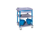 China Hospital Equipment Medical Storage Trolley Therapy Cart With Waste Bin For Clinic for sale