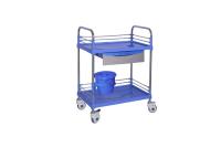 China 2 Layers Portable Medical Trolley On Wheels With Drawer For Hospital Use for sale