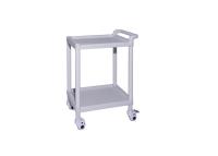 China 2 Shelves ABS Simple Hospital Trolley , Medical Cart Nursing Equipment for sale