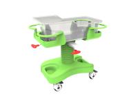 China Height Adjustment Hospital Baby Beds / Swing Bed Hospital With Plastic Bassinet for sale