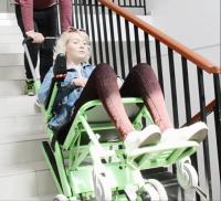 China Lightweight Emergency Folding Stretcher Stair Climbing Power Wheelchairs for sale