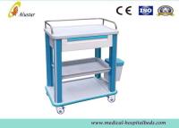 China ABS Medical Trolley Hospital Cart With One Drawer , Movable Trolley With Castors (ALS-MT139) for sale