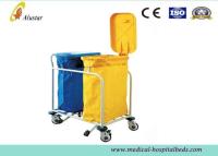 China Double Baskets Medical Trolley Hospital Metal Laundry Cart , Dressing trolley (Als-MT15b) for sale
