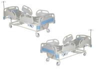 China Two Function Medical Adjustable Hospital Manual Bed , Icu Bed With Wheels for sale