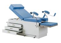 China Powder Coated Steel Gynecological Portable Examination Couch Hospital Bed Table With Drawer for sale