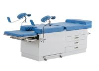 China Powder Coated Steel Gynecological Portable Examination Couch Hospital Bed Table With Drawer for sale