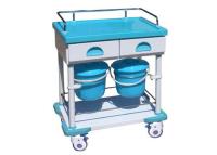 China Treatment Medical Trolley Hospital Cart ABS Trolley Nursing Cart Two Drawers (ALS-MT140) for sale