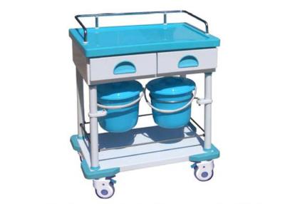 China Treatment Medical Trolley Hospital Cart ABS Trolley Nursing Cart Two Drawers (ALS-MT140) for sale