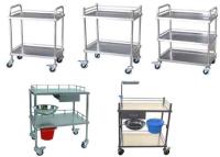 China Durable Two Shelves Stainless Steel Medical Trolley Surgical Instrument Trolley (ALS-SS02) for sale