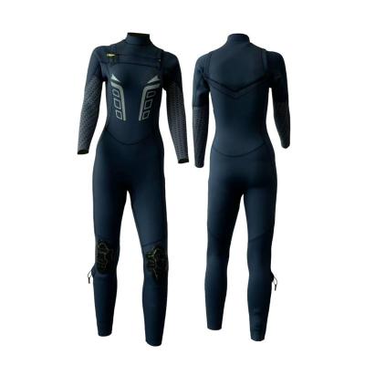 China Women's Full Wetsuit 3/2mm Neoprene Chest Zip Surfing Diving Suit with Reinforced Knees for sale
