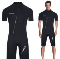 China Men's Shorty Wetsuit Springsuit 3mm Neoprene Front Zip Back Zip Surf Suit for Surfing Snorkeling SUP for sale