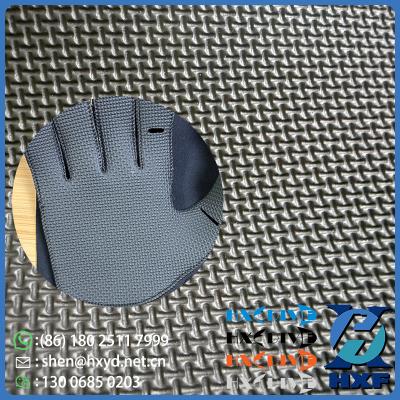 China 3D Diamond Waffle Embossed CR Neoprene Fabric 2mm 3mm 4mm 5mm for Glove Palm Reinforcement for sale