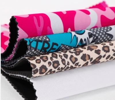 China 220GSM Floral Stretch Neoprene Fabric 155CM Wide - Custom Digital Printing for Apparel & Sports for sale