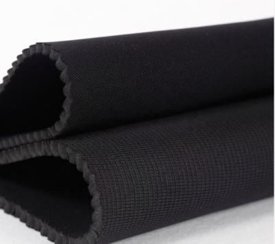 China 5mm Knitted Ribbed Neoprene Fabric - 10-13 Degree Hardness, 130cm x 330cm Roll for Industrial and Sports Applications for sale