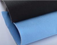 China 30% 50% SCR Rubber Scuba Neoprene Sponge Foam 3mm Thickness, Soft Blue Polyester Jersey Fabric 3300x1300mm for sale