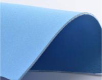 China 30% 50% SCR Rubber Scuba Neoprene Sponge Foam 3mm Thickness, Soft Blue Polyester Jersey Fabric 3300x1300mm for sale