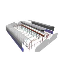China Customized Multi Span Greenhouse Light Deprivation Greenhouse Large Glass Film Type for sale